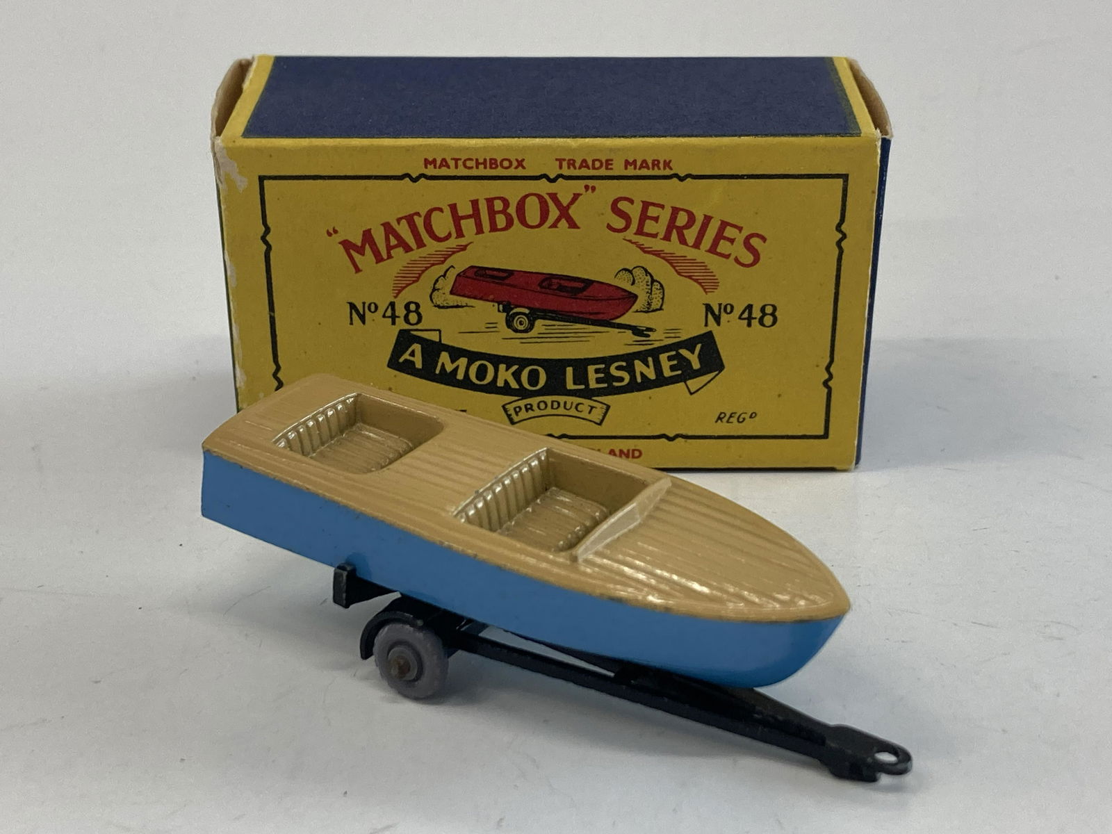 Vintage Matchbox Toys Meteor Sports Boat # 48 & Box