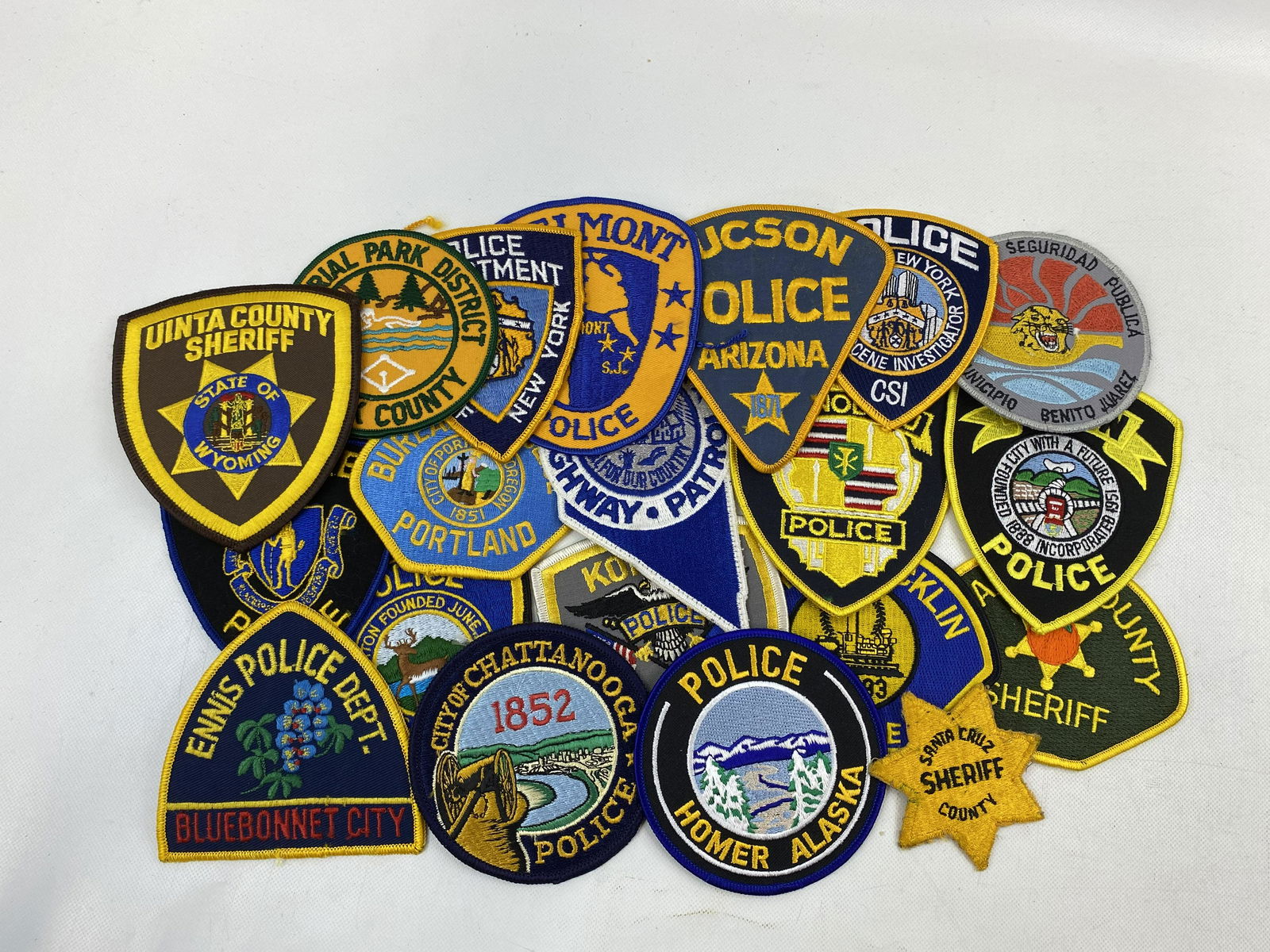 Vintage U.s. Police Shoulder Patches Lot Of 20 Auction