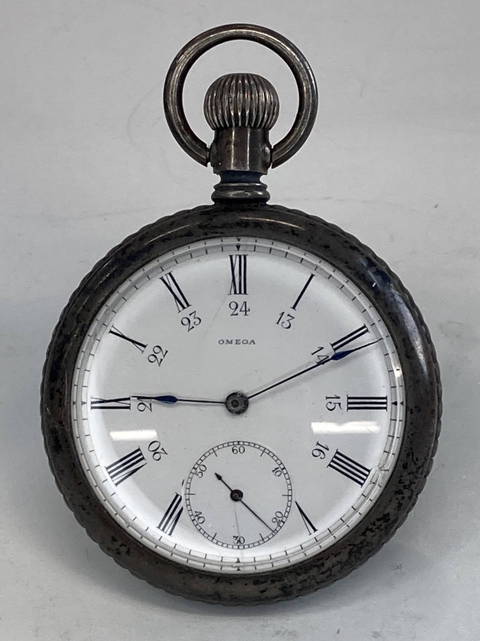 Vintage Omega Coin Silver Pocket Watch Auction