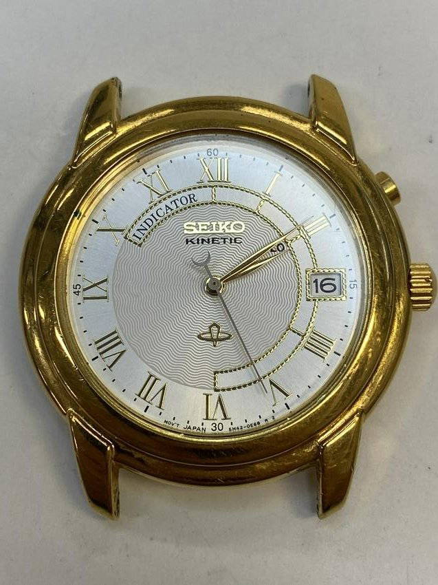 Seiko Kinetic 5m42-0b49 Gold Filled Automatic Mens Watch Auction