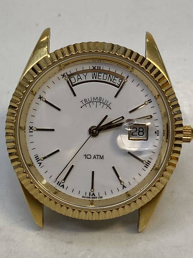 Vintage Trumbull 10atm Battery Mens Watch