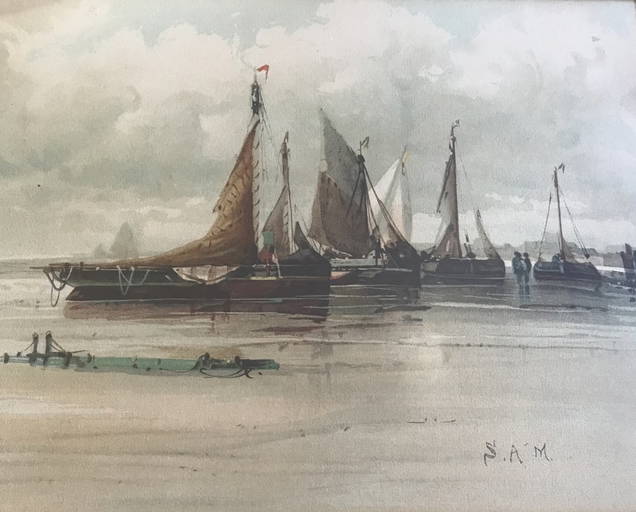 19th Century Watercolour In The Style Of Samuel Mcclure 1st Of 2