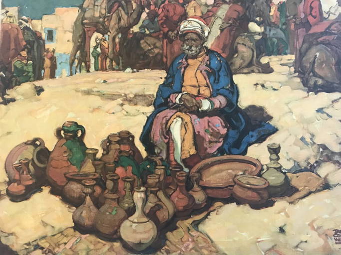 Dean Cornwall U.s.a. Art Institute Of Chicago Los Angeles Library Mural