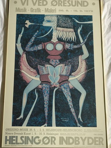 Max Svanberg Vintage Swedish Art Festival Poster Circa 1973
