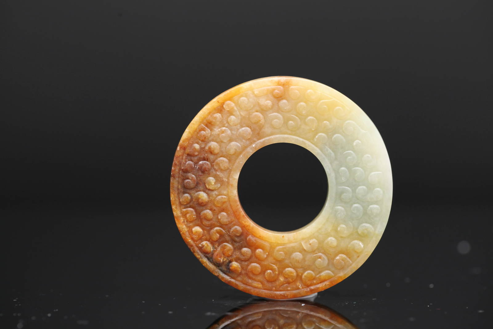 A White And Russet Jade Bi Disc, Probably Han Dynasty (private English ...