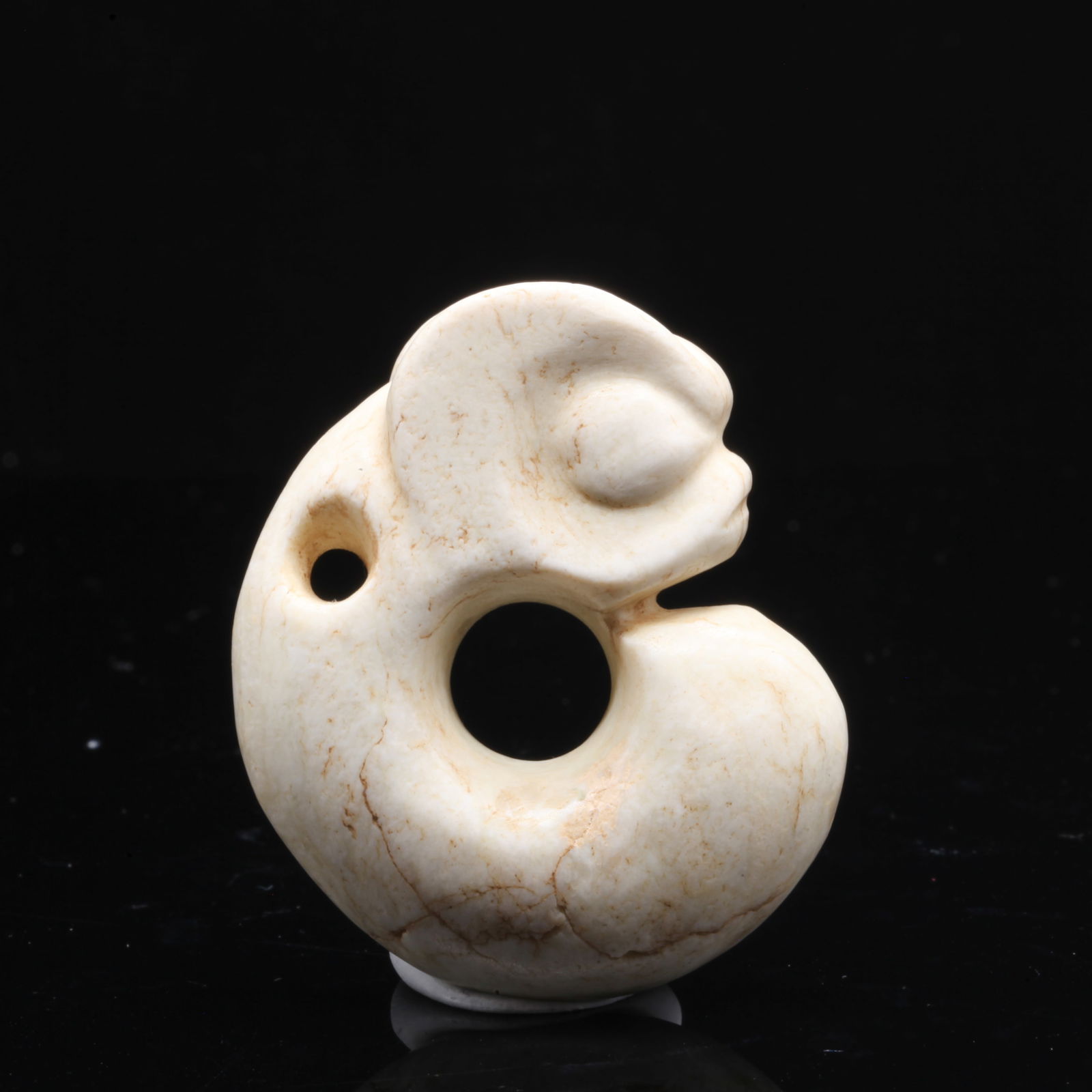 A Small Chicken Bone Jade Pig-dragon, Neolithic Period, Hongshan ...