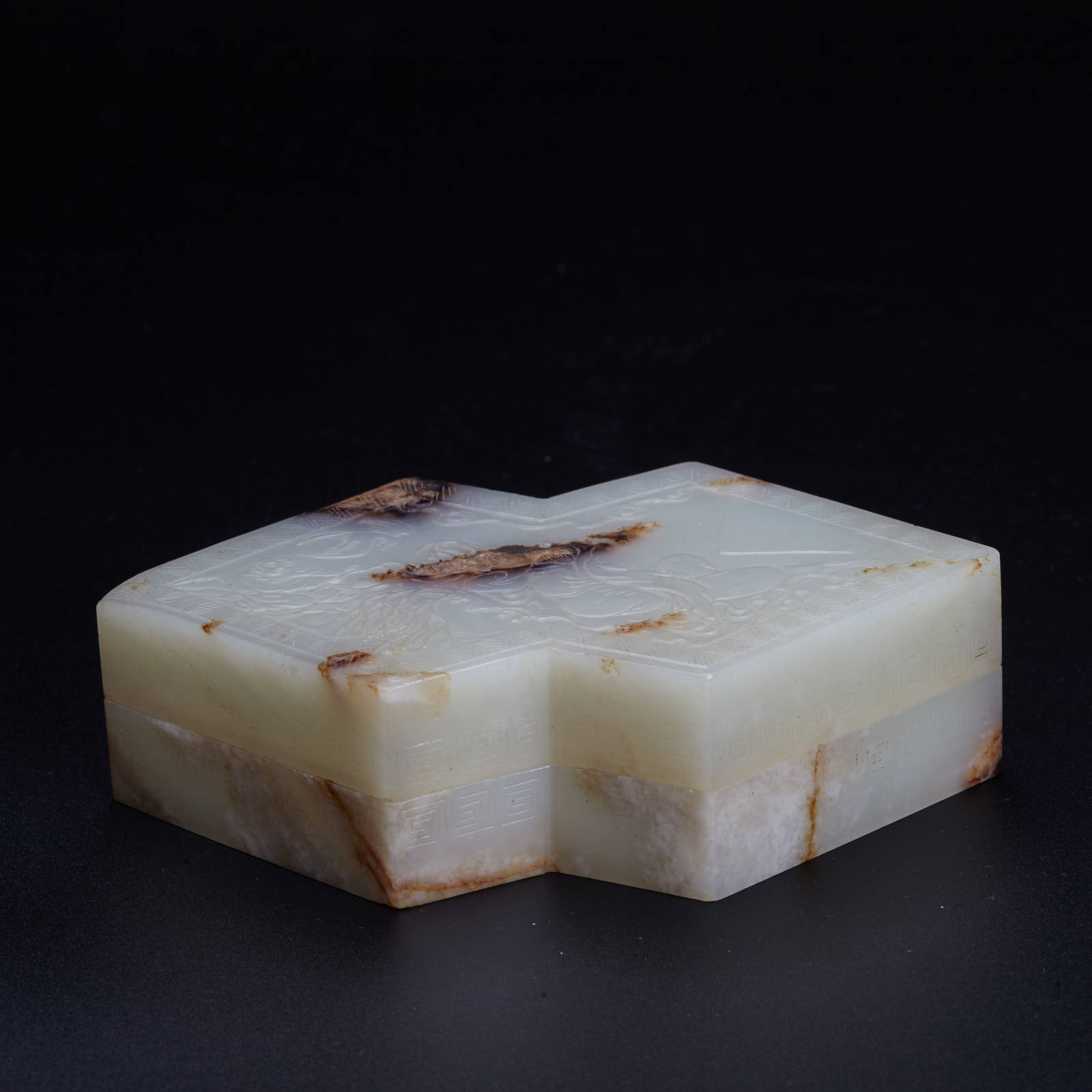 A White And Russet Double-lozenge-form Box And Cover, Qing Dynasty ...