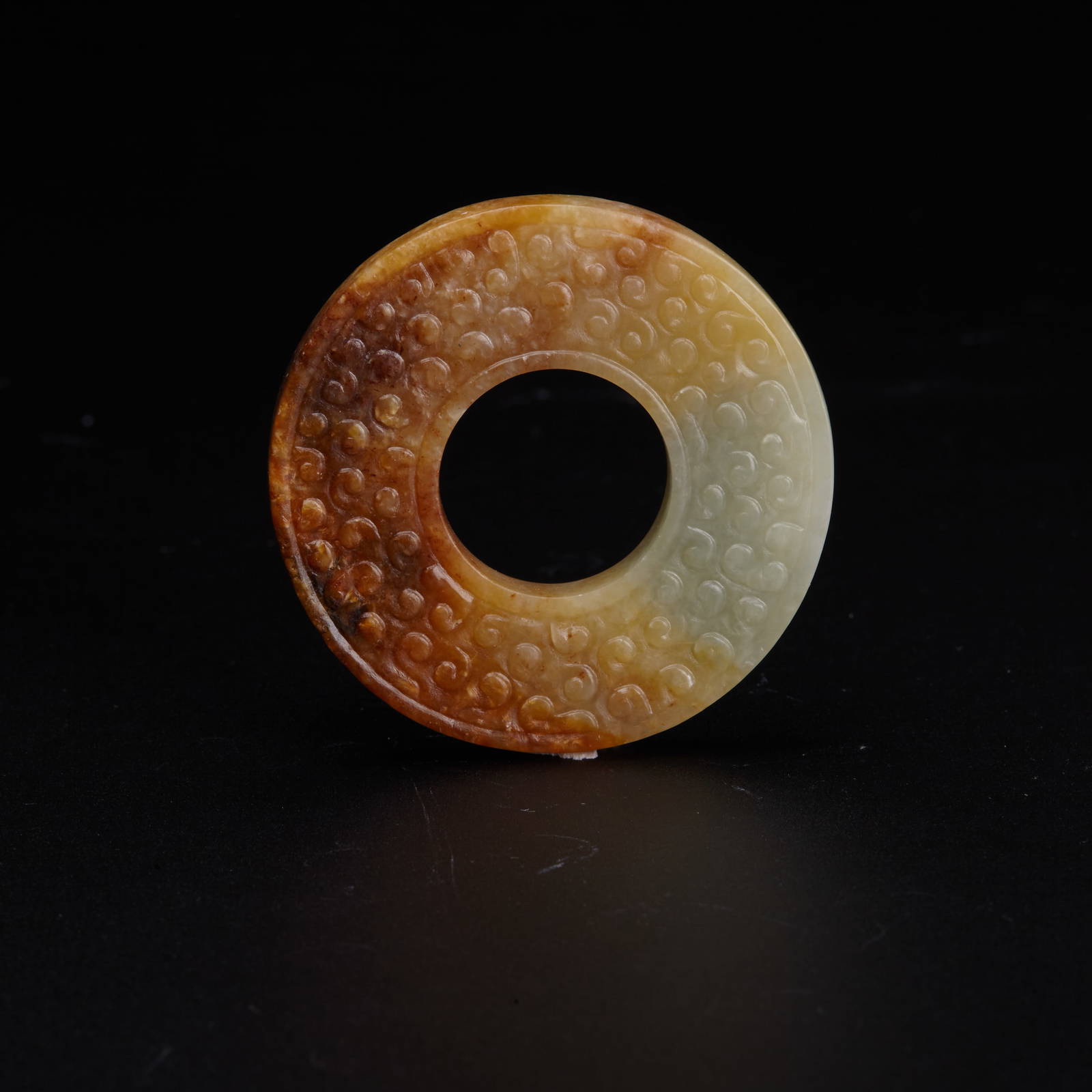 A White And Russet Jade Bi Disc, Han Dynasty Or Later (private English ...