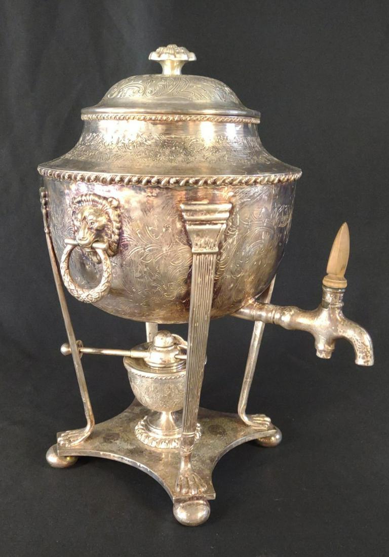 Antique English Silver Plate Tea Urn