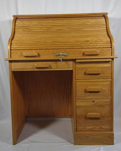 Winners Only Oak Roll Top Desk W/ Keys