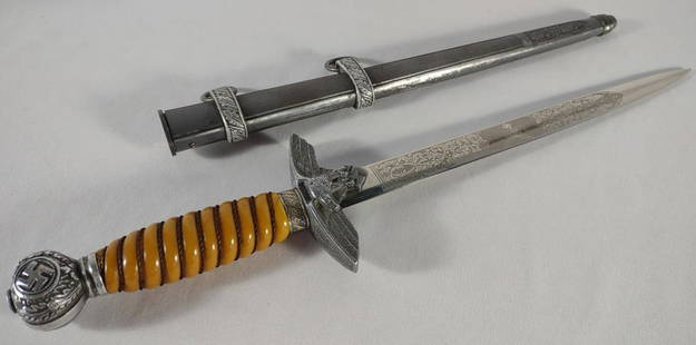 Wwii German Luftwaffe Etched Weyersberg Dagger