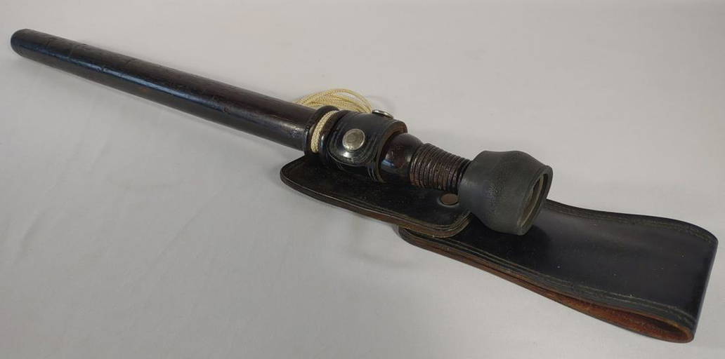 Wwii Military Police Baton W/ Leather Holster