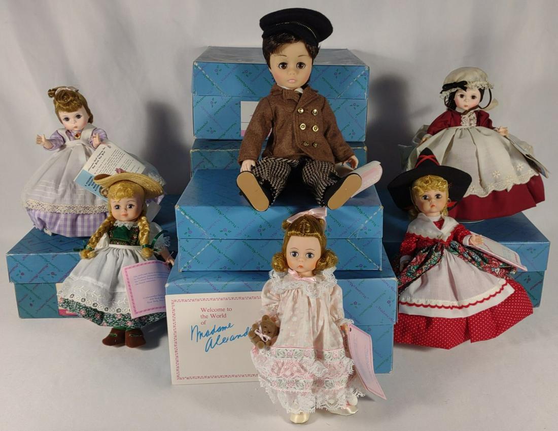 6 Madame Alexander Dolls In Boxes