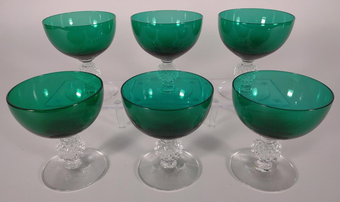 Morgantown Golf Ball Steigel Green Glass Sherbets (#0265) on Jan 14 ...