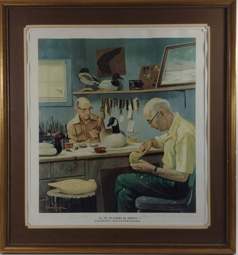 Lem & Steve Ward Signed R.h. Harryman Decoy Print