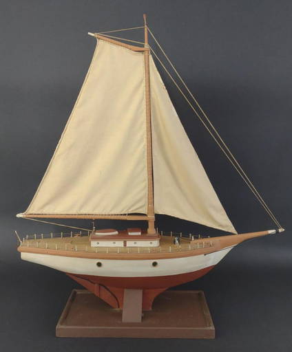 Sloop Pond Yacht Ship Model