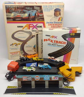 Old Sears Road Race Set With Slot Cars