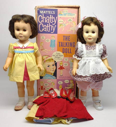 Mattel Chatty Cathy Dolls, Box & Clothing