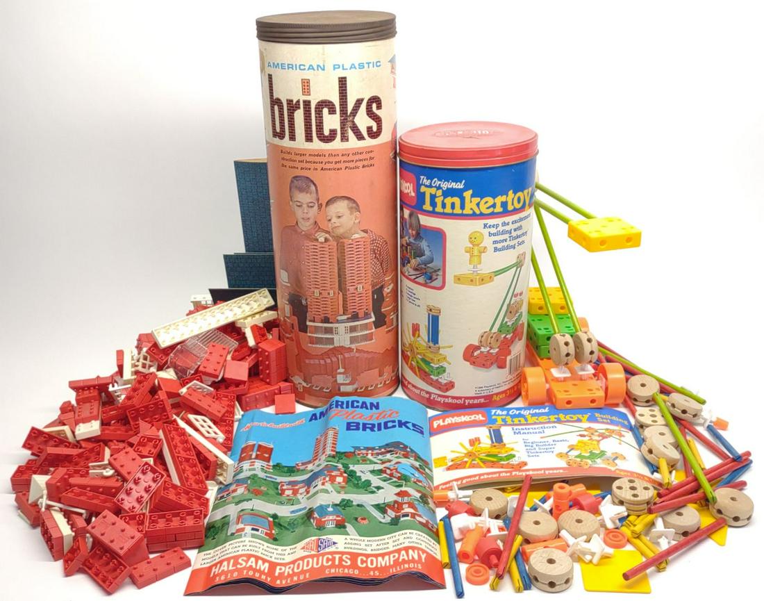 Playskool American Plastic Bricks & Tinkertoys
