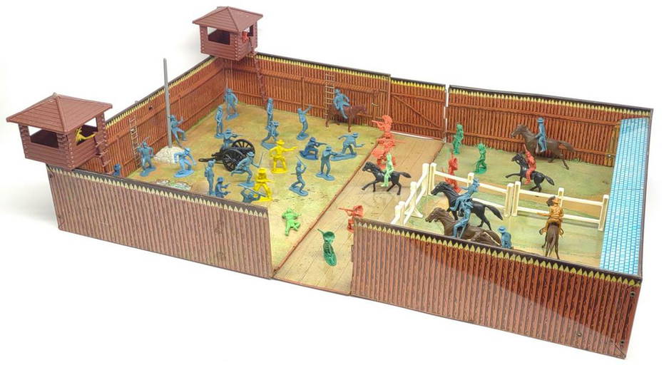Marx Carry All Fort Apache Toy Play Set #4685