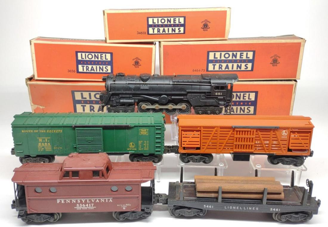 Lionel Postwar 6pc Train Set (locomotive & Cars) Auction