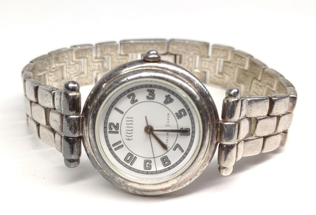Ecclissi Sterling Silver Ladies Watch #3240 Works
