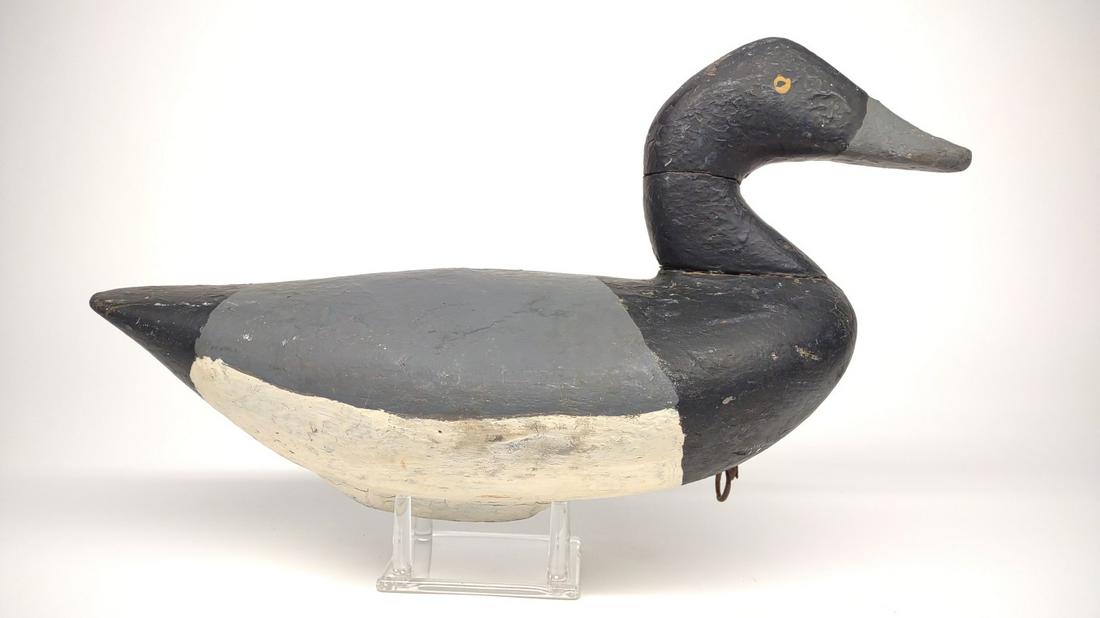 Early Cecil County Bluebill Duck Decoy Auction