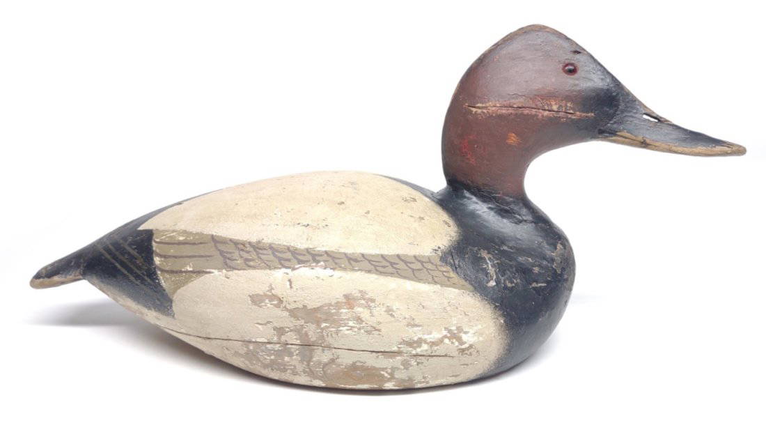 Ward Bros 1936 Canvasback Drake Duck Decoy Auction