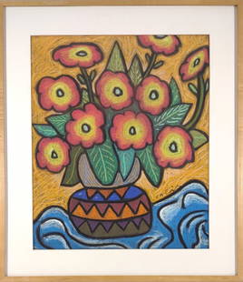 George Colin Pastel On Paper Still Life