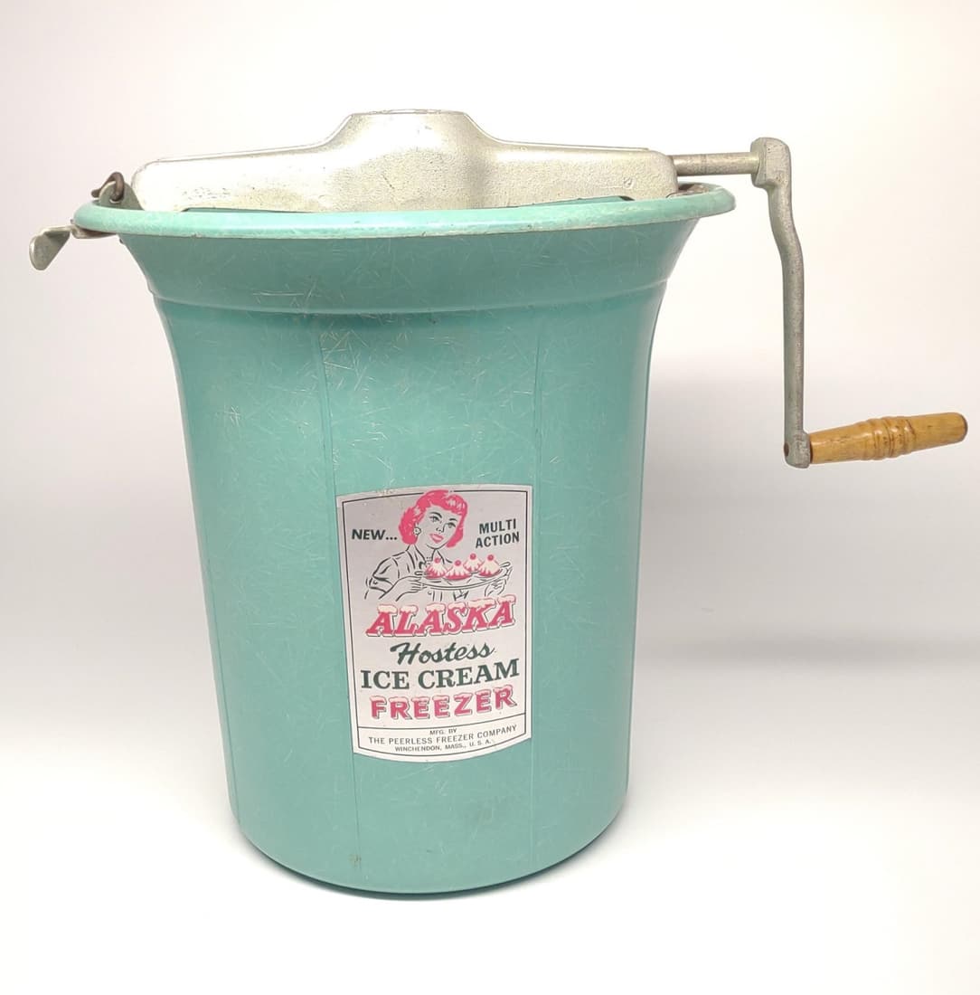 Vintage Alaska Hostess Ice Cream Freezer Auction