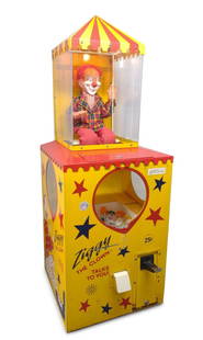 Vintage Ziggy The Clown Vending Machine Arcade Game