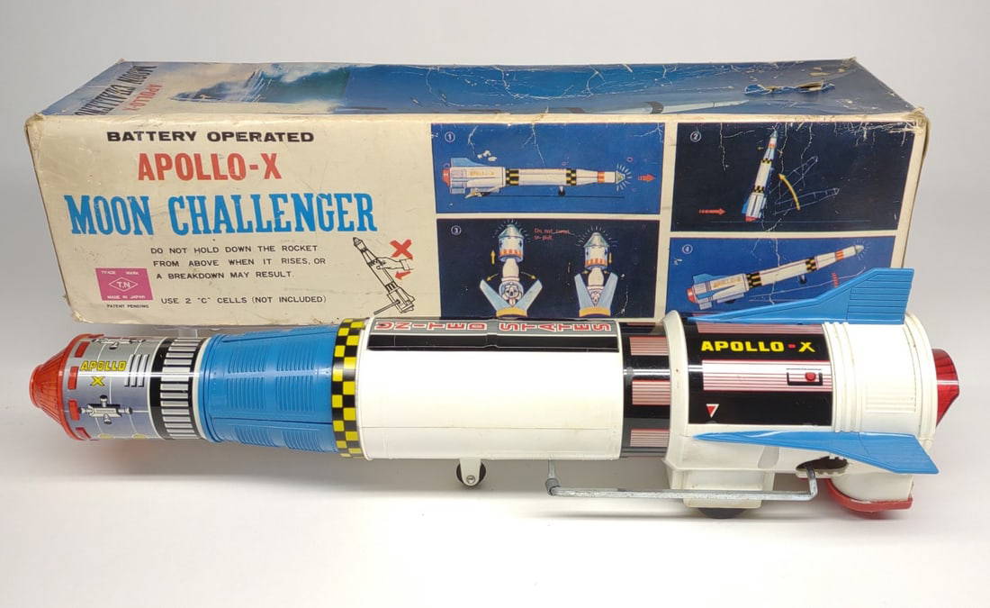 Tn Japan Battery Op. Apollo X Moon Challenger Toy Auction
