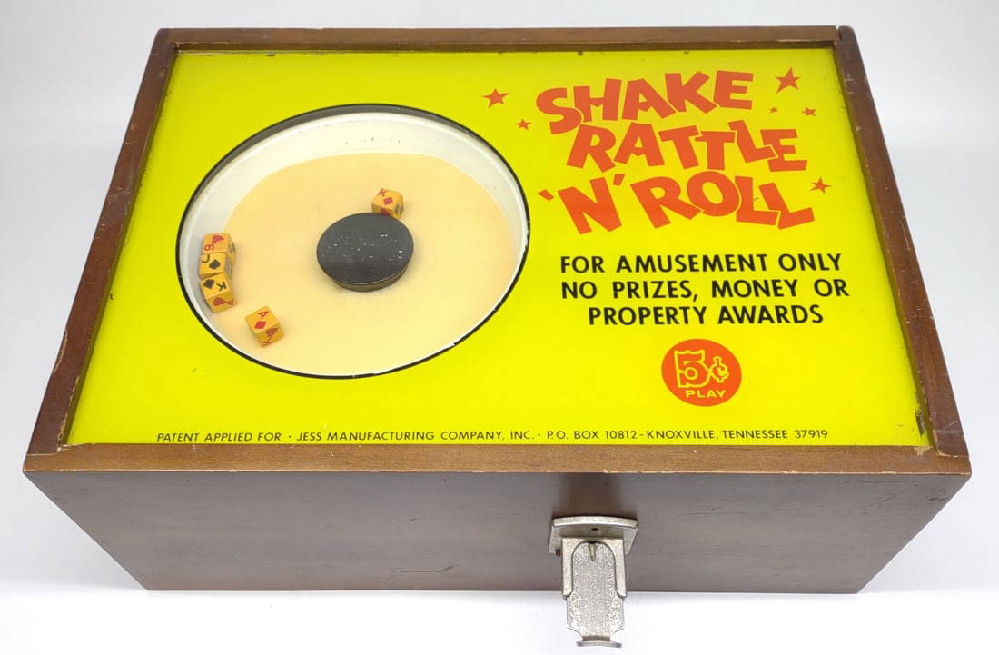 Shake Rattle N Roll Coin Op. Countertop Dice Game Auction