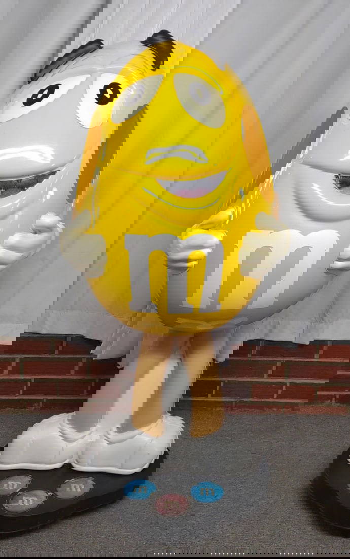 Yellow M&m Store Display Candy Holder Auction