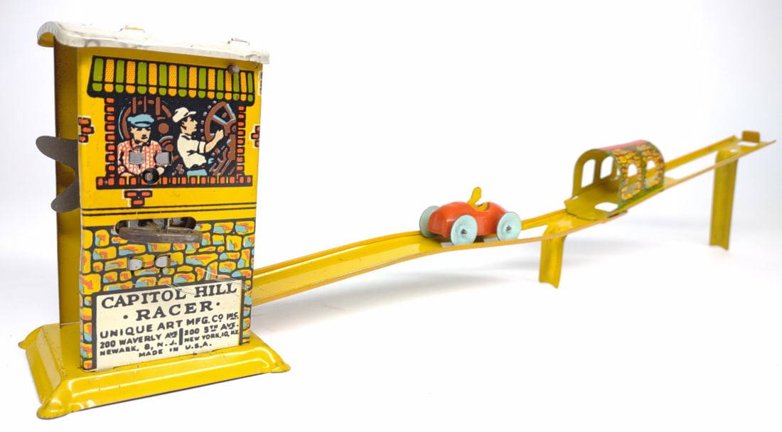 Unique Art Capitol Hill Racer Tin Wind-up Toy Auction