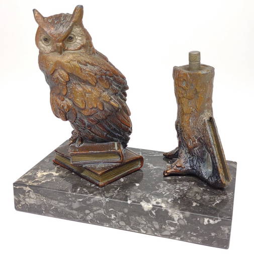 Antique Owl Striker Lighter (after F. Bergmann)