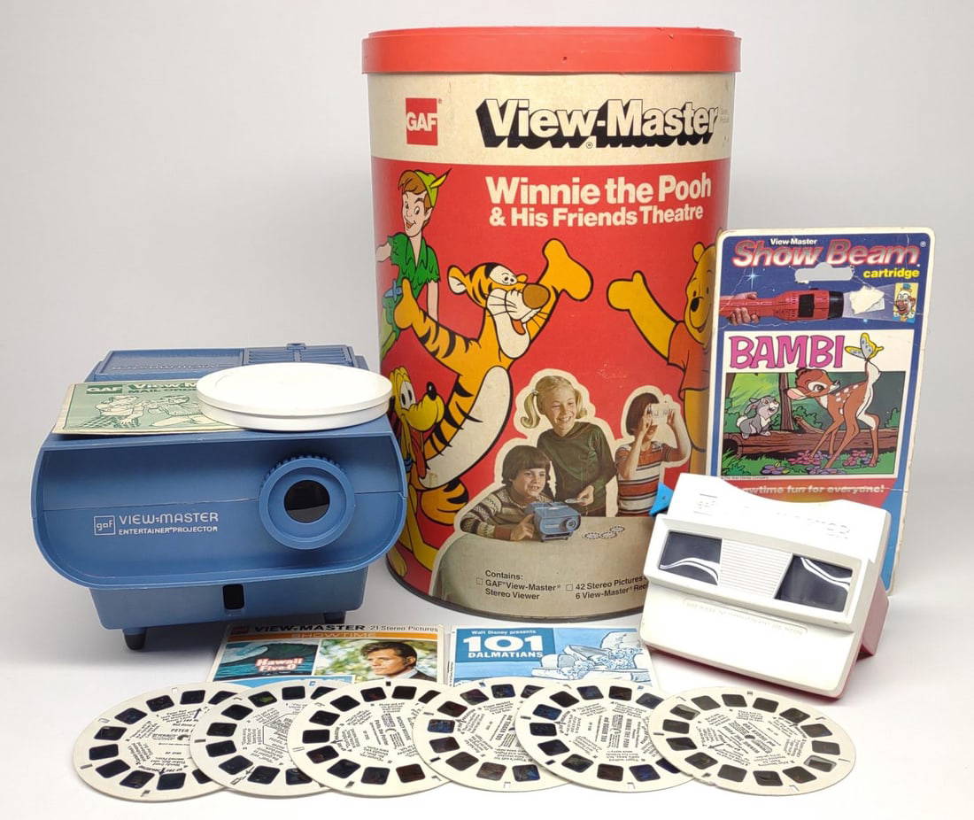 1970s View-master Projector Winnie The Pooh Set Auction