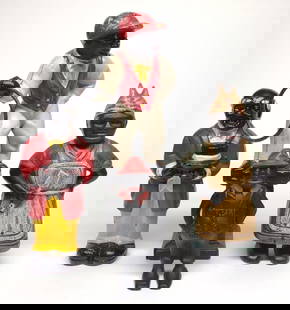 Vintage Cast Iron Black Americana Coin Bank