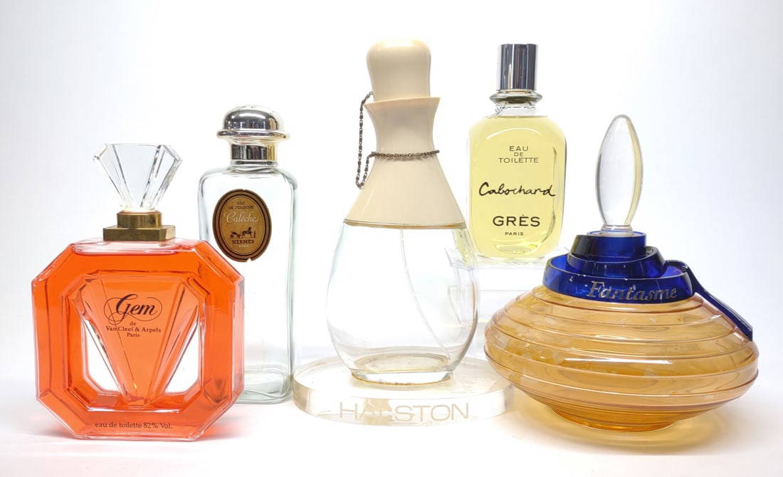5 Factice Store Display Perfume Bottles Auction