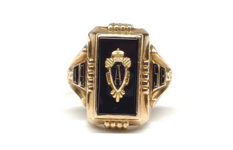3 Antique 10k Gold Class Rings Auction