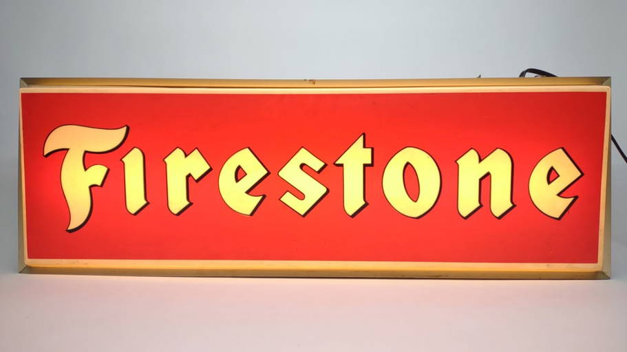 Firestone Tires Lighted Double Sided Sign