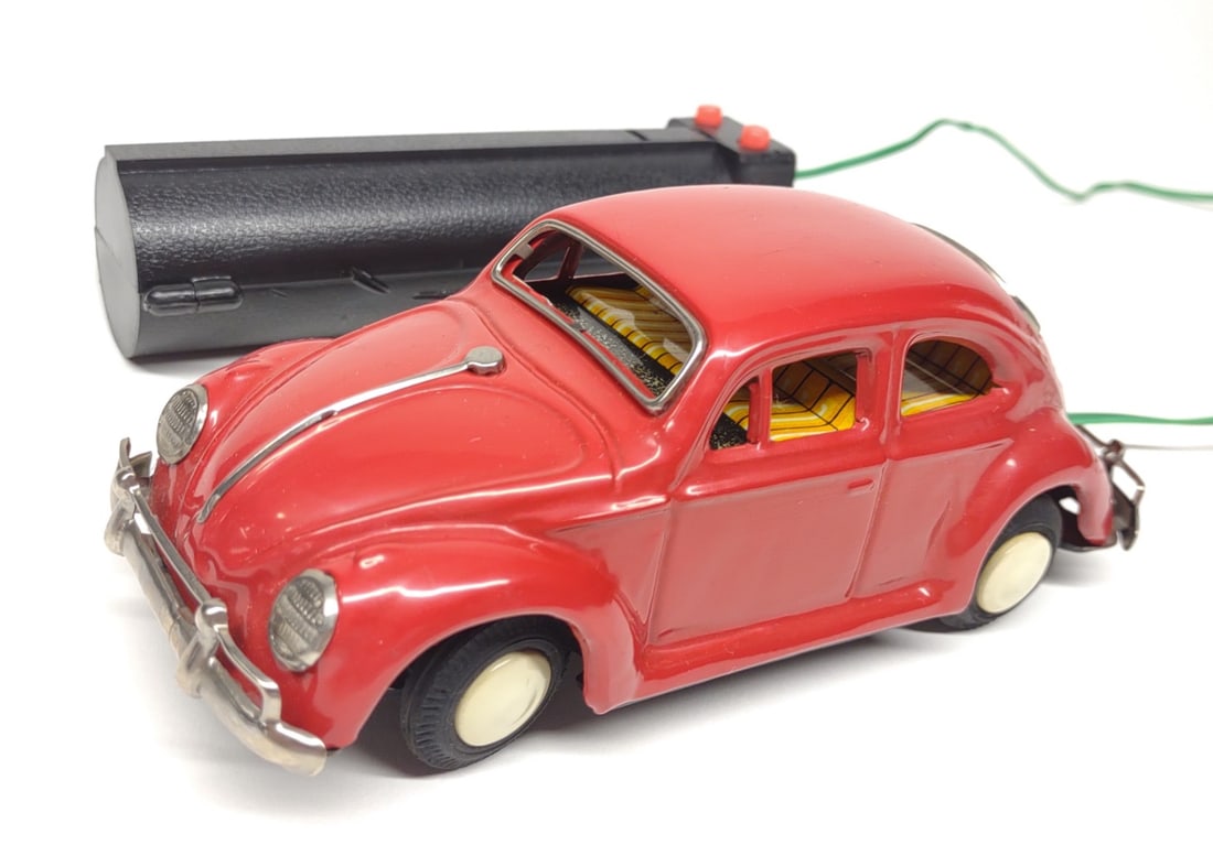 Japan Volkswagen Beetle Battery Op Tin Toy Car Auction
