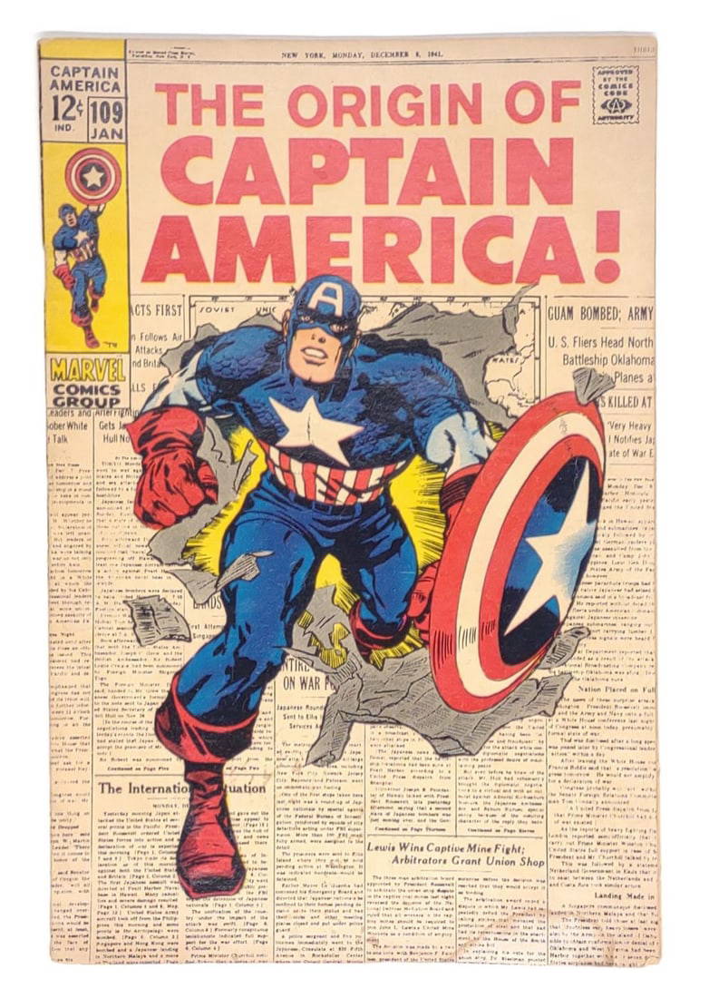 Captain America #109 Marvel Comic Book Auction