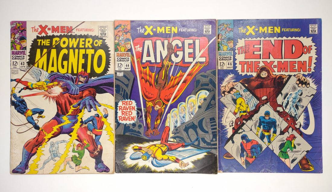 (3) X-men #43, 44, & 46 Marvel Comic Books Auction