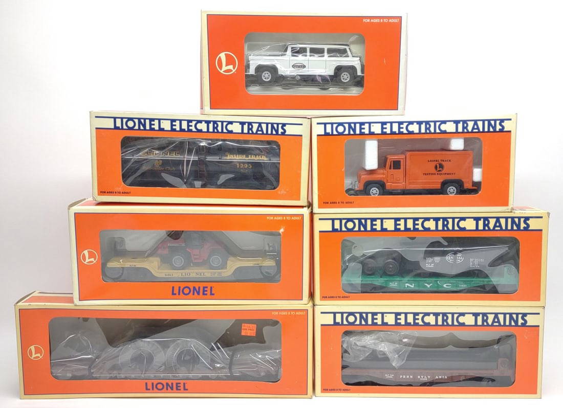 7 Lionel Toy Trains S W/ Ertl Tractor Flatcar Auction