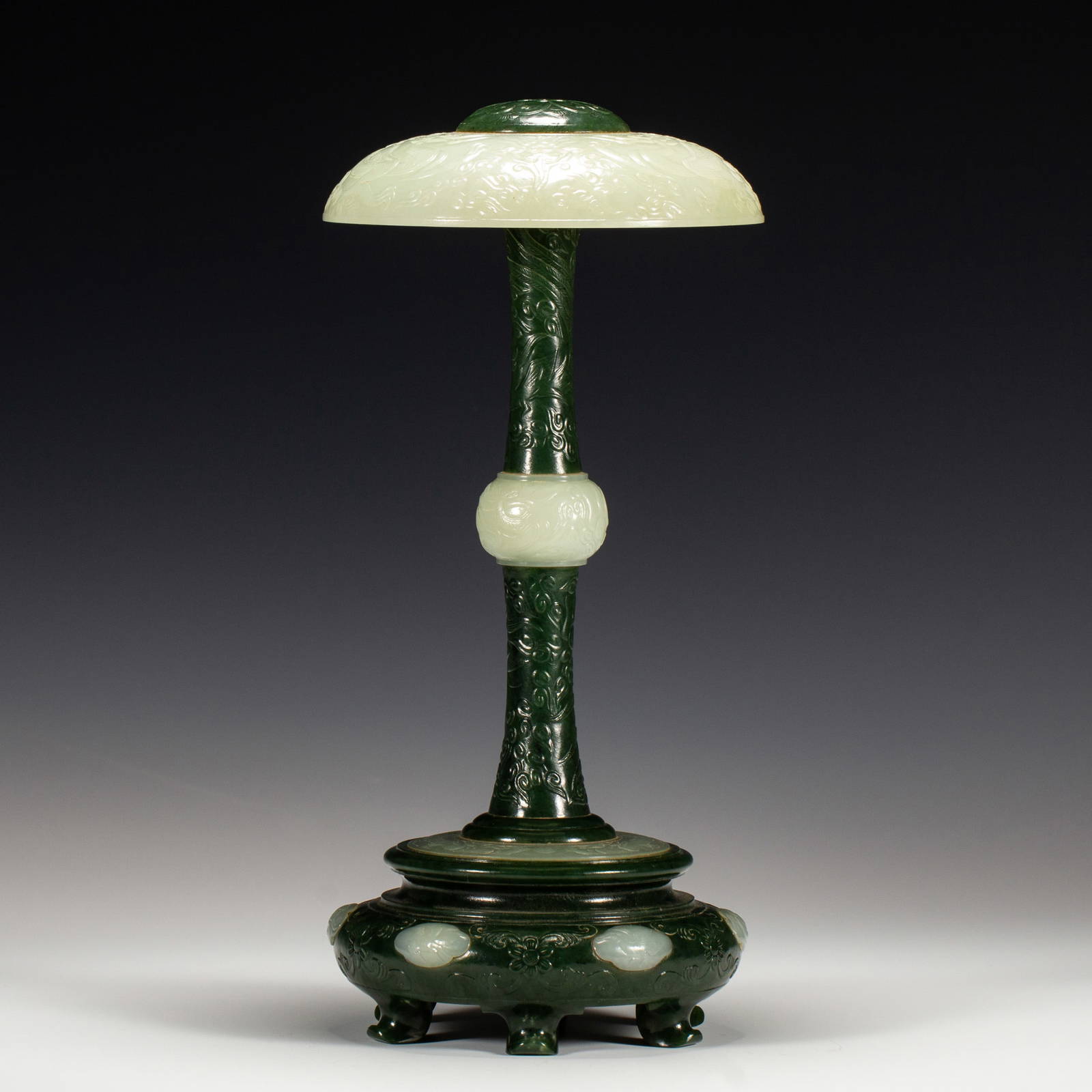 A Very Fine Chinese Carved Jade Hat Stand Auction
