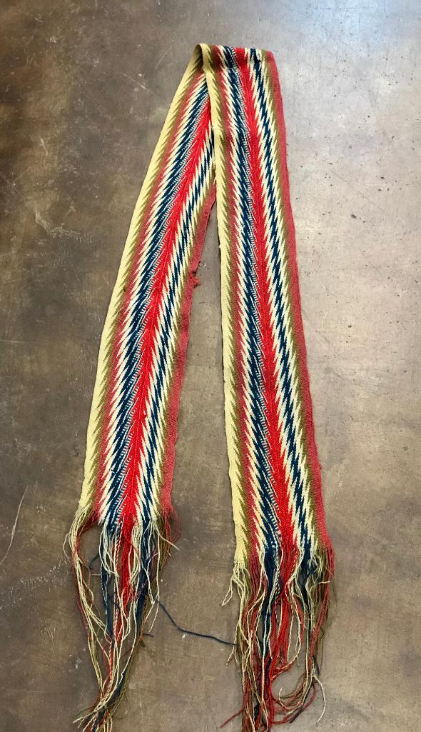 Antique 19th Century Fur Trade Assomption Sash