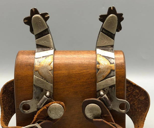 Crockett Rough Stock Spurs With Copper Eagles
