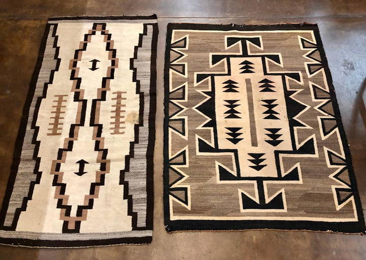 Two Vintage Navajo Textiles