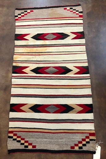 Vintage Navajo Double Saddle Blanket